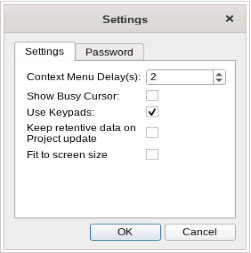 Context menu options
