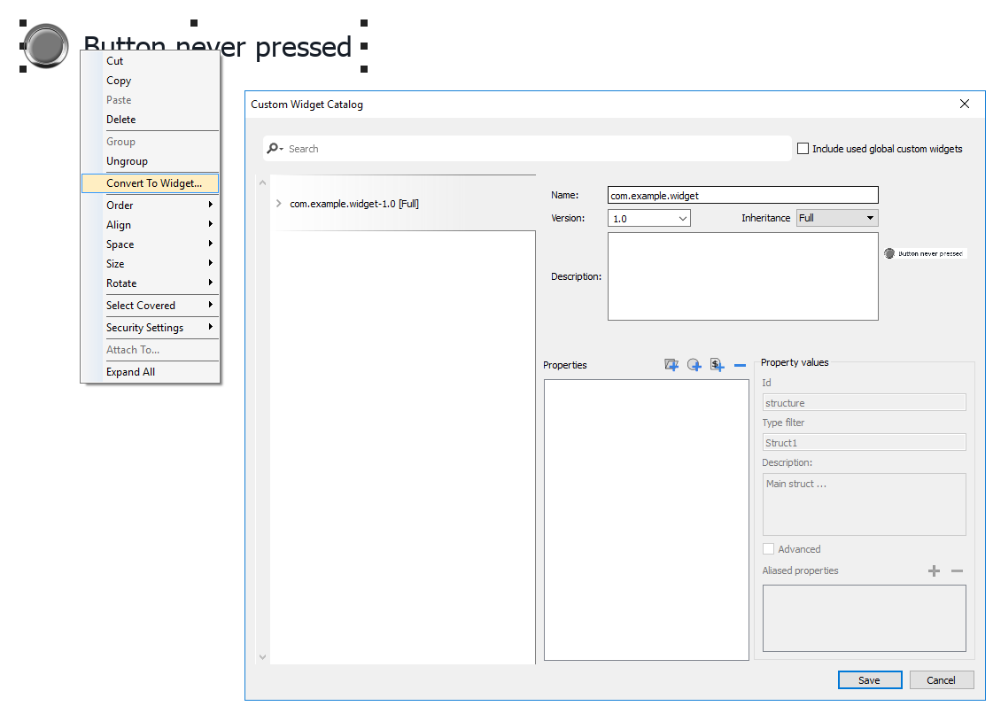 Creating a custom widget